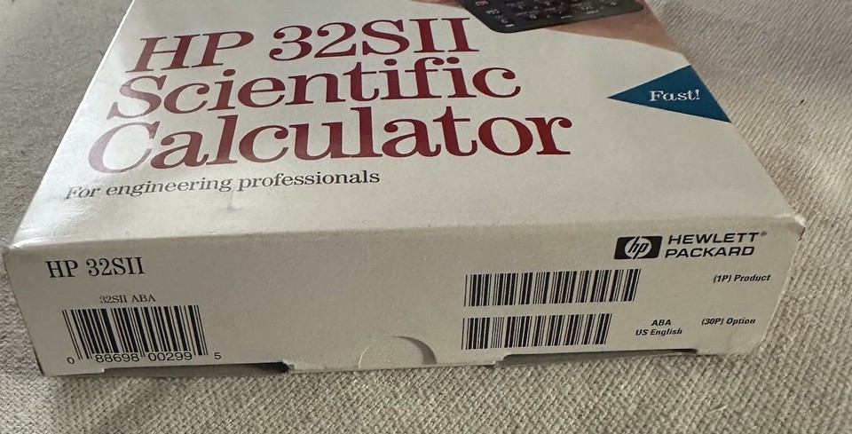 Hewlett Packard HP 32Sll RPN Scientific Calculator NOS Open Box Case ...