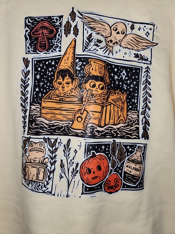Over The Garden Wall Crew Neck Sweatshirt Cream Color Wirt & Greg ...