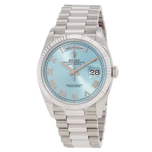 Rolex Day-Date 36 Ice-Blue Dial Automatic Men's Watch M128236-0008 | eBay