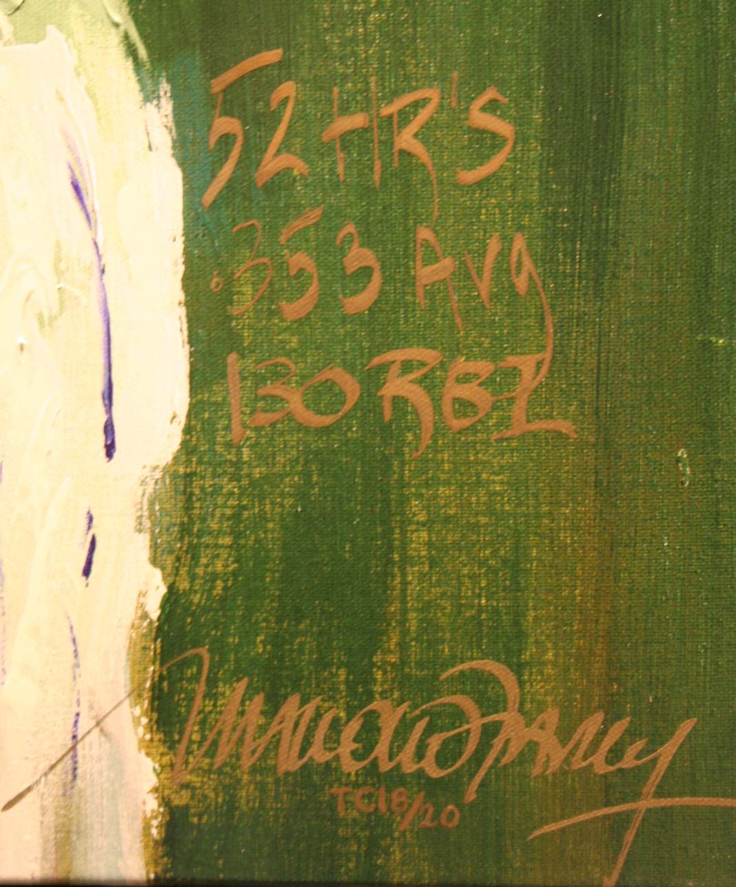 Malcolm Farley MICKEY MANTLE TRIPLE CROWN SIGNED Gallery Fraemd Art OBO ...