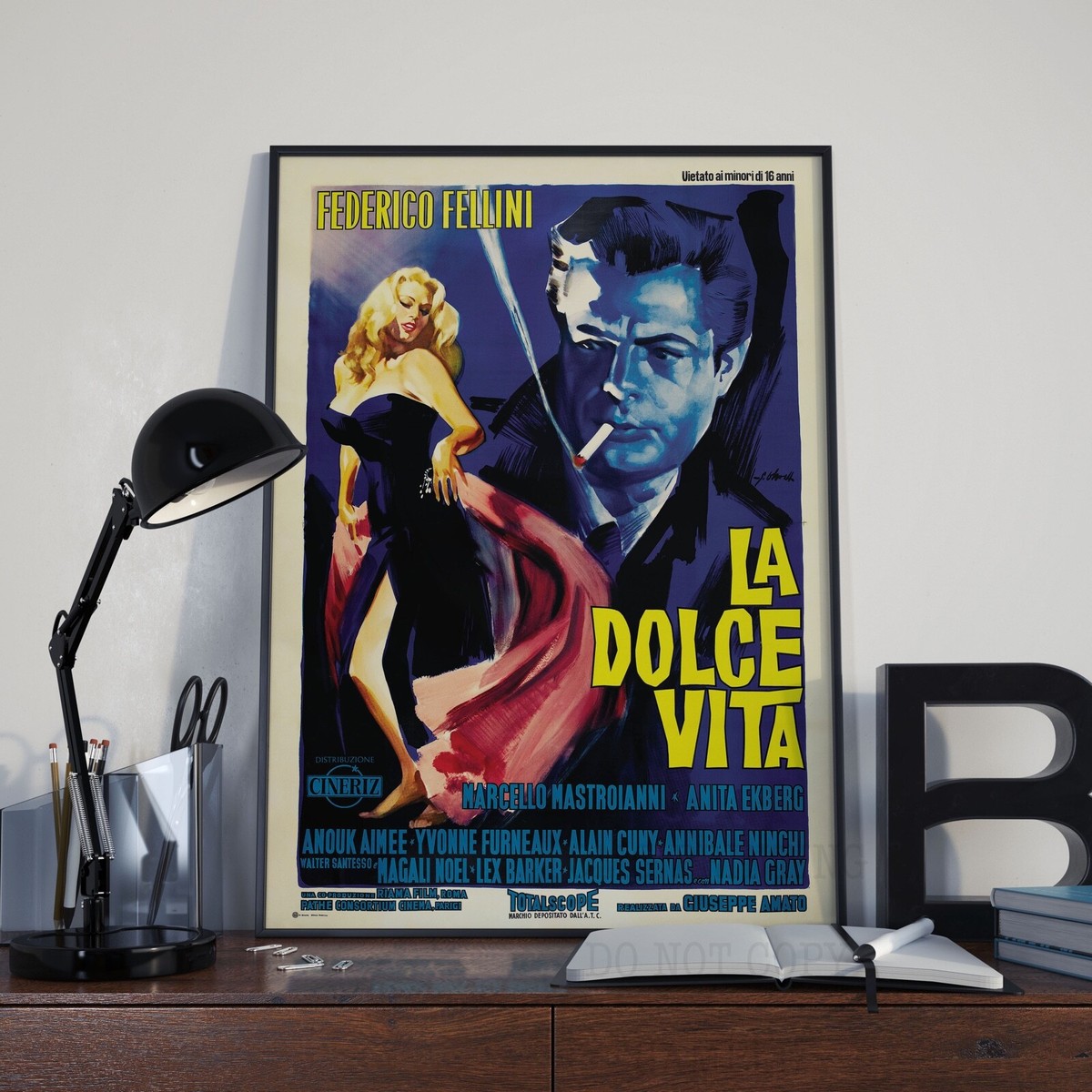 La Dolce Vita Poster Copy Of La Dolce Vita Poster Print 30x40cm