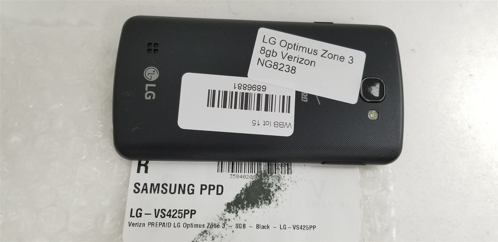 LG Optimus Zone 3 8gb Black VS425P (Verizon Prepaid) Android Smartphone ...