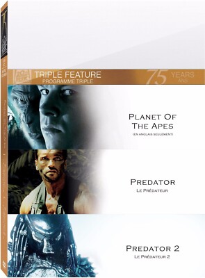 three feature films: planet of the apes, predator, predator 2 3 dvd set ...