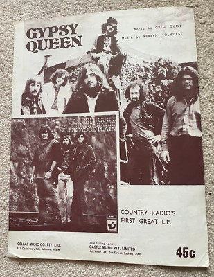 GYPSY QUEEN SONG SHEET. GREG QUILL. COUNTRY RADIO'S FIRST GREAT LP ...