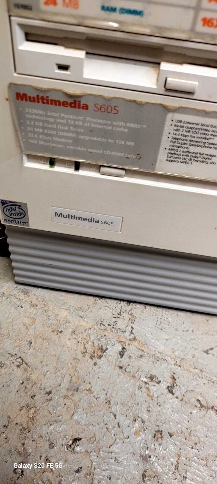 Vintage Packard Bell Executive S605 Tower Works Needs Hard Drive ...