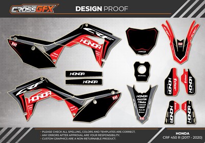 2017 2018 2019 2020 CRF 450 R Graphics Kit For HONDA CRF450R 450R ...