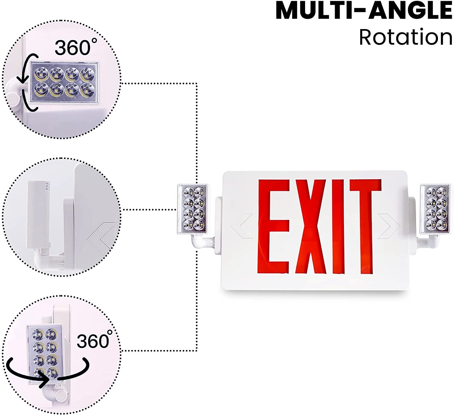 Led Exit Sign Emergency Light With Battery Backup | Shelly Lighting