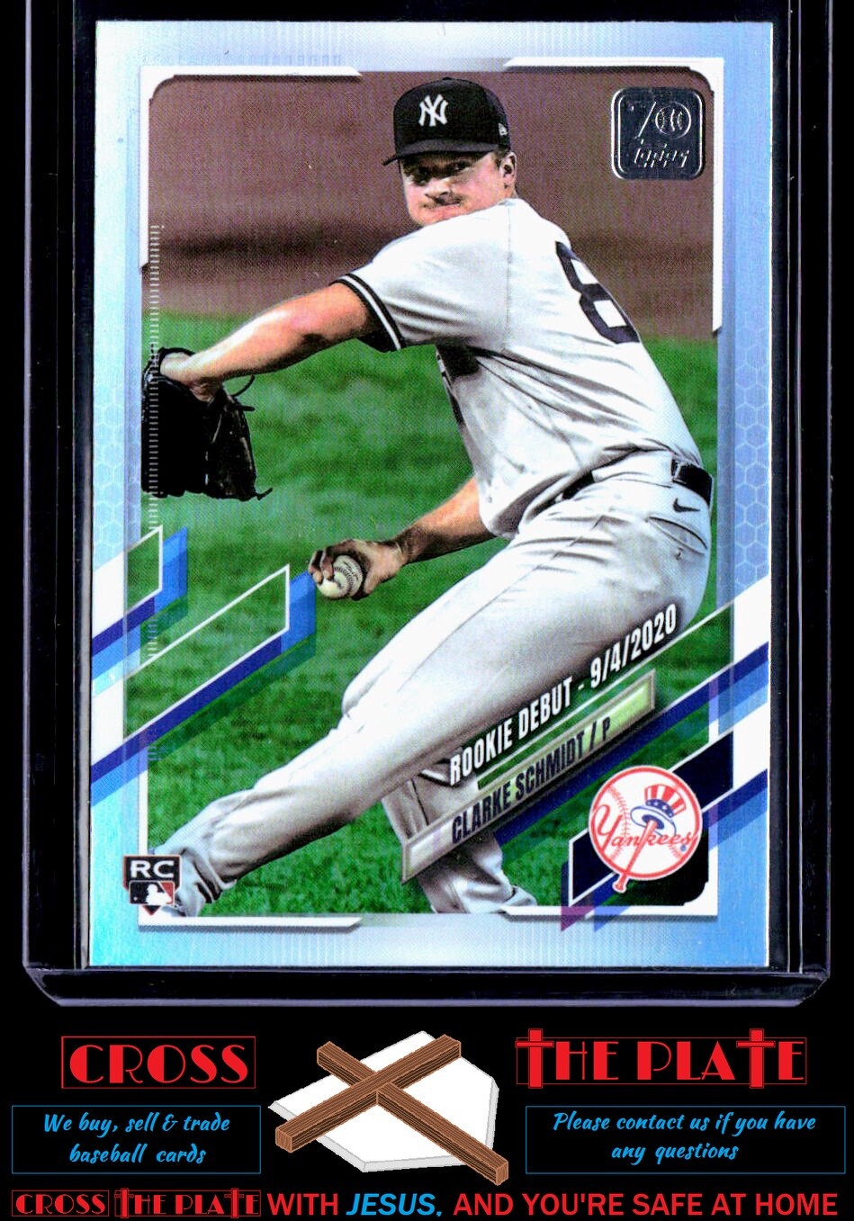 1-2021 Topps Update Rookie Debut Rainbow Foil Clarke Schmidt Yankees # ...