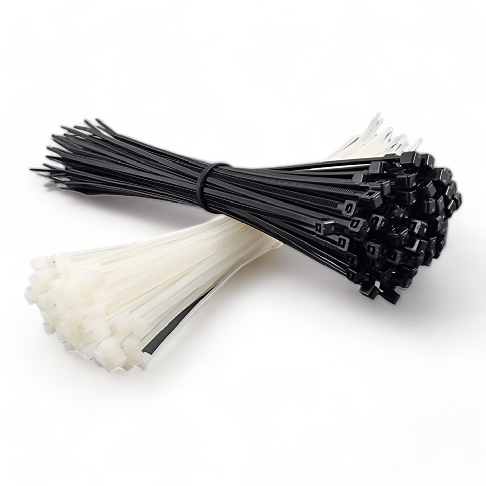 BLACK & WHITE CABLE TIES ZIP TIES LONG SHORT SMALL THICK THIN LONG ...