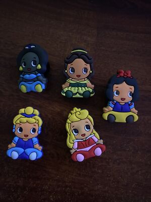SET OF 5 Baby Disney Princess Croc Charms Shoe Accessories for Crocs | eBay