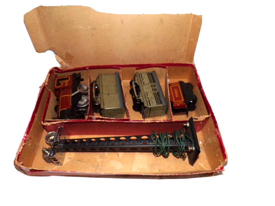 VINTAGE UK BRIMTOY TRAIN CLOCKWORK TRAIN SET WITH BOX | eBay