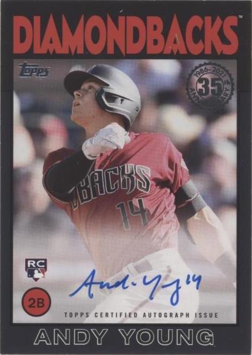 2021 Topps - 1986 Topps Baseball Autographs Andy Young #86A-AY Black ...
