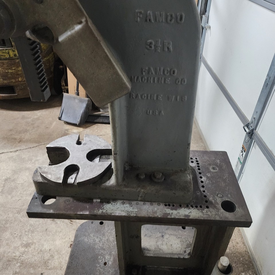 Famco 3 1/2 R Arbor Press 5 Ton Ratcheting Nice Heavy Stand | eBay