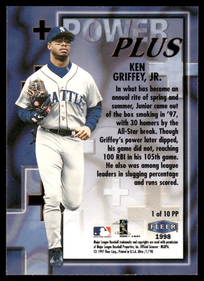 1998 Ultra #1 PP Ken Griffey, Jr. Power Plus | eBay
