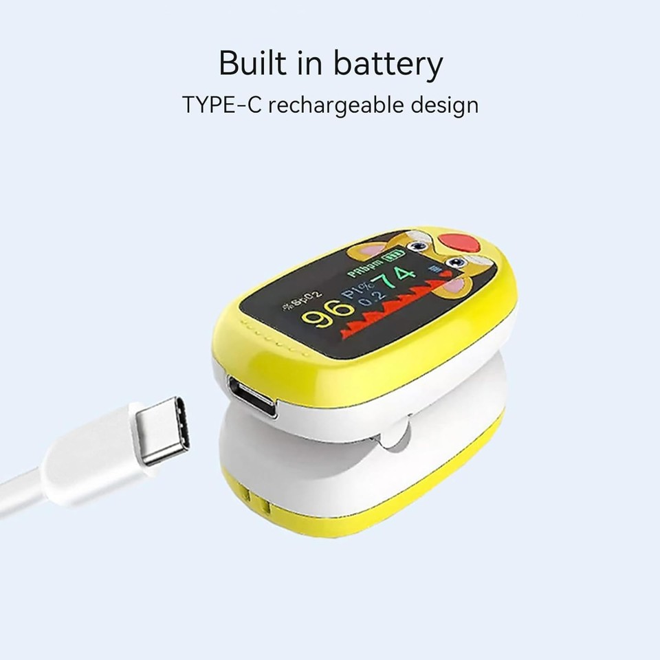 Pediatric Pulse Oximeter, Pulse Oximeter Oxygen Monitor Finger For Kids ...