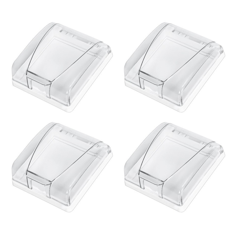 4 Pcs Wall Socket Cover Waterproof Box Electric Shock Protection | eBay ...