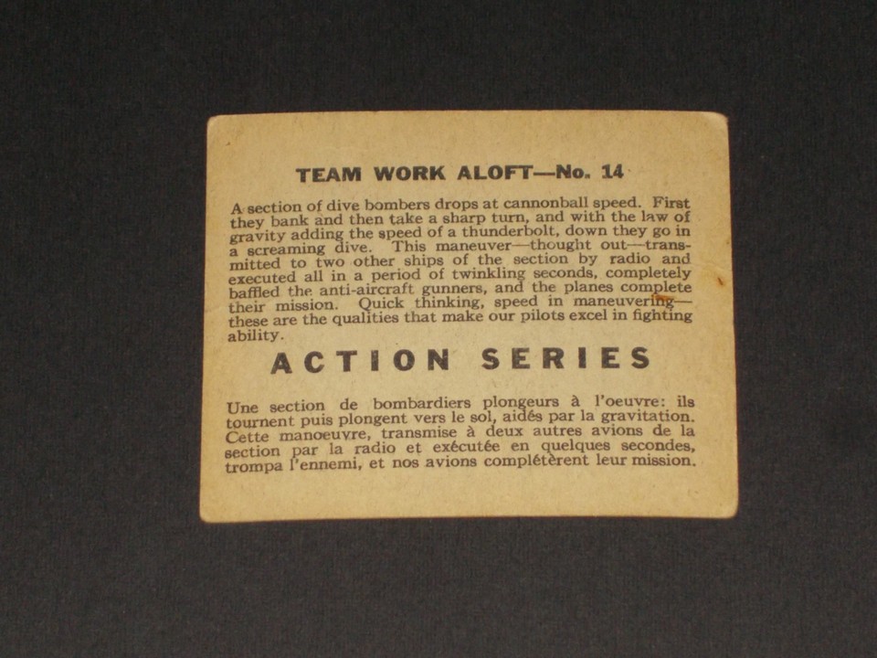 Action Gum, Worldwide Gum (Canadian Goudey) (V350), #14, NICE CARD ...