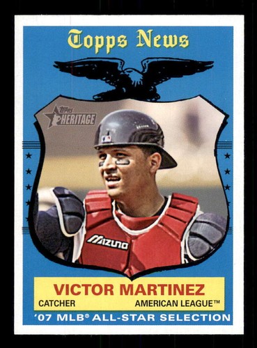 2008 Topps Heritage #496 Victor Martinez (SP/Short Print) Indians z | eBay