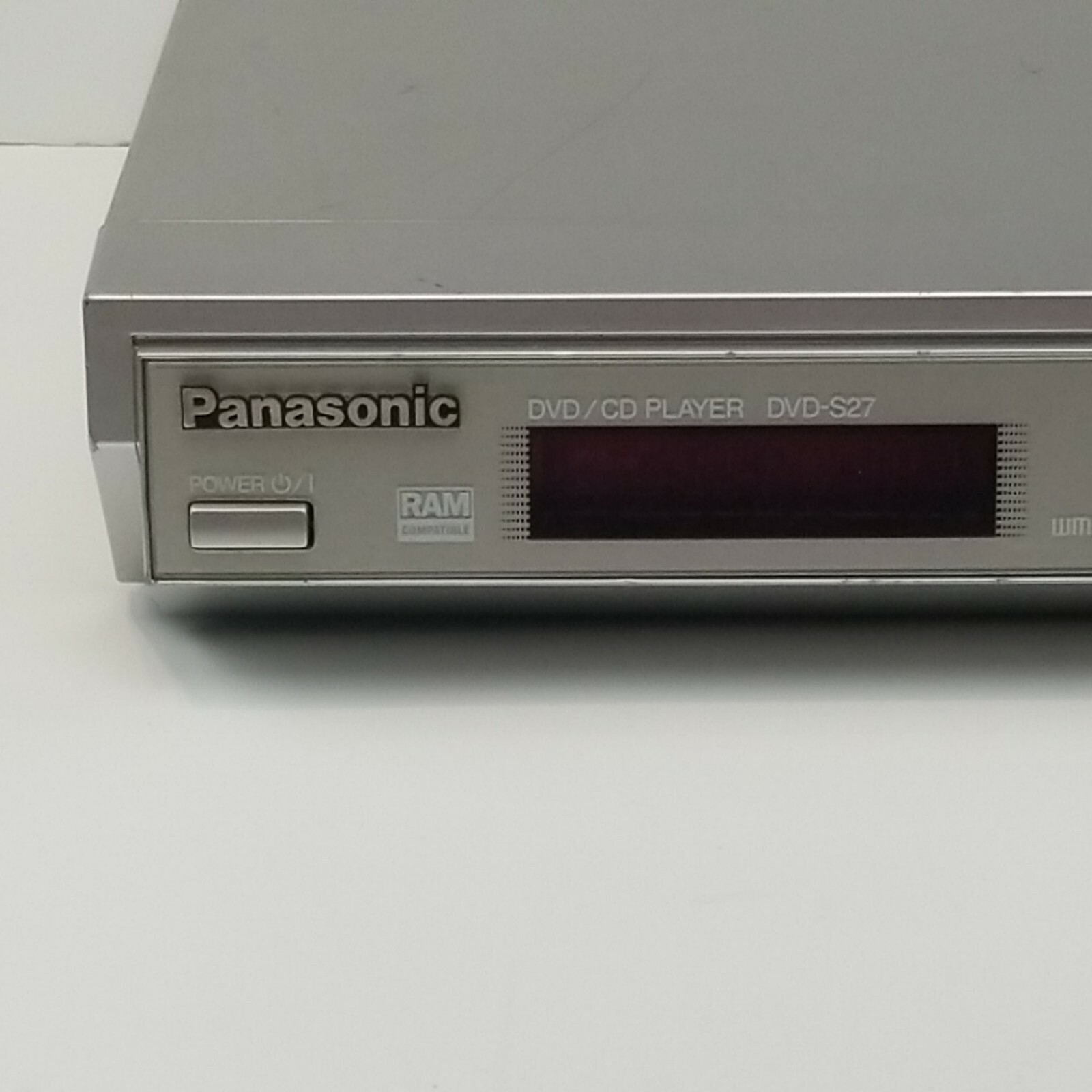 Panasonic DVD-S27 DVD CD Player Silver Color Tested Working * NO REMOTE ...