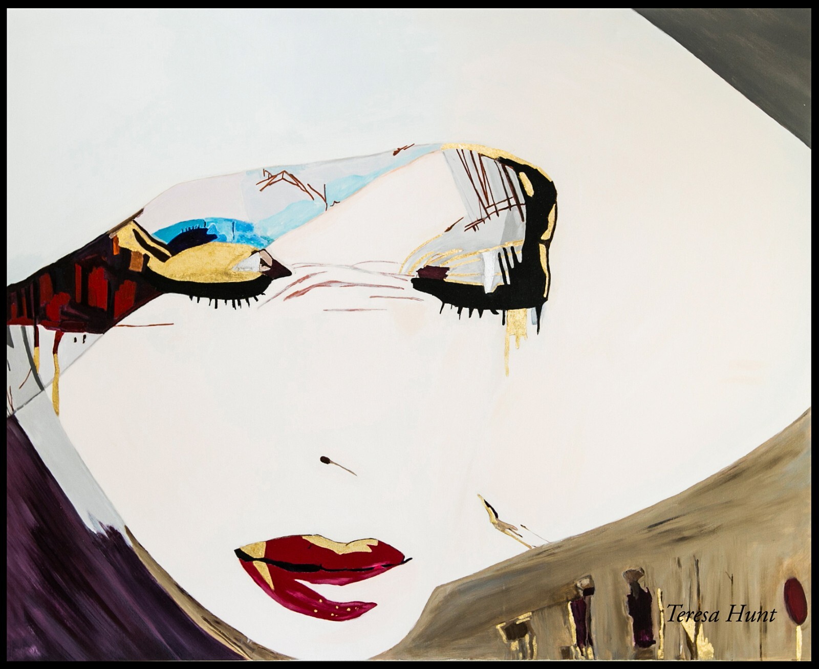 Woman Painting Artwork Giclee Prints, Abstract Minimal Faceless Woman ...