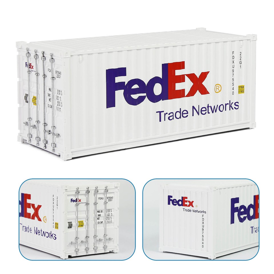 Evemodel O Scale 1:43 20ft Shipping Container 20' Cargo for Express ...