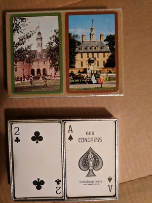 COLONIAL WILLIAMSBURG Vintage Congress Playing Cards In Slip-Case | eBay