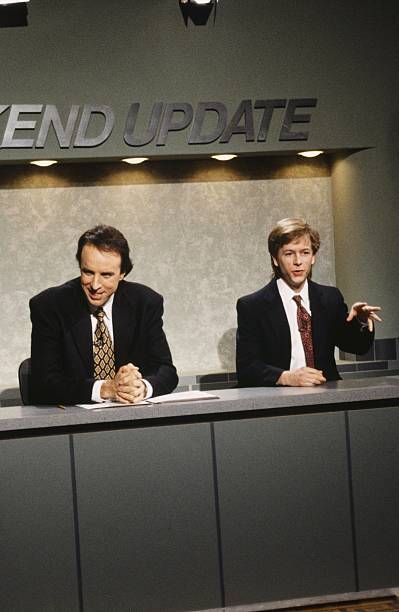 Kevin Nealon David Spade During The Weekend Update On On Snl 1993 Tv ...