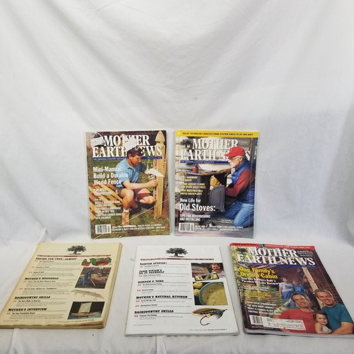 Lot of 5 Mother Earth News Magazines From The 90's Dream Cabin Eating ...