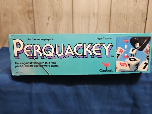 PERQUACKEY Dice Word GAME No. 4500 Cardinal (C) 1956 Hollingsworth Bros ...