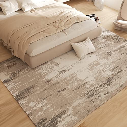 Modern Abstract Area Rug 8x10 - Soft Durable Low-Pile Machine Washable ...
