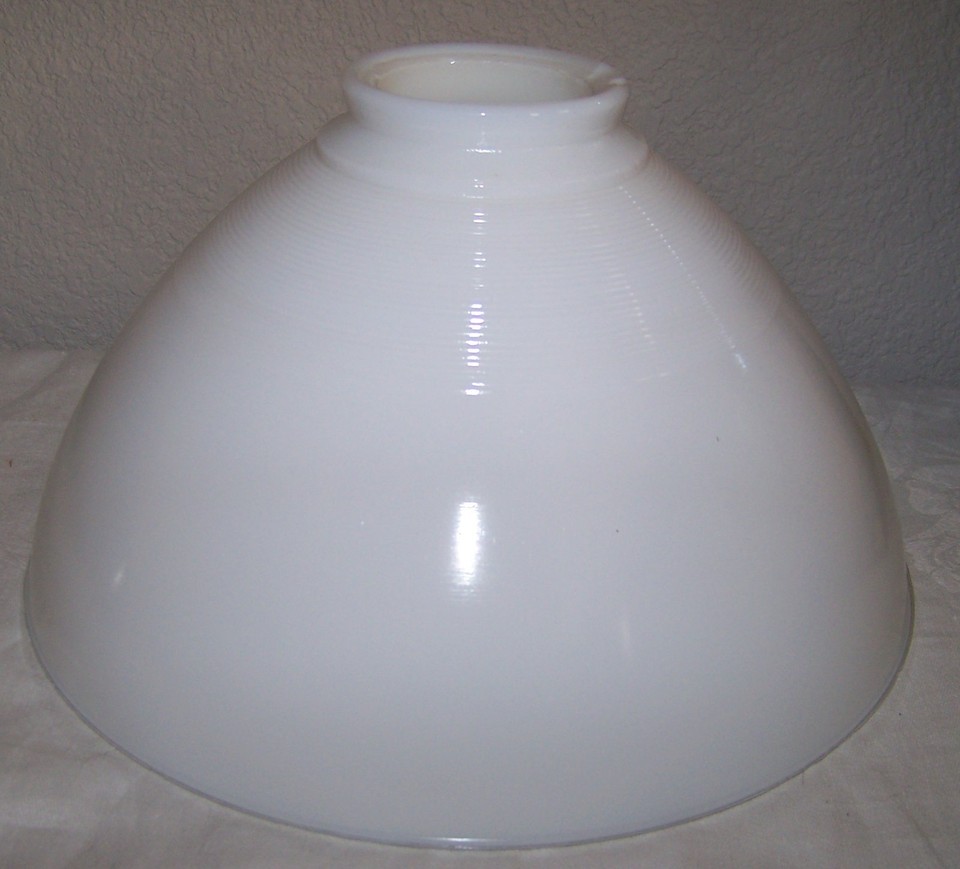 VTG Milk Glass Torchiere Floor Lamp Diffuser/Shade 3" Fitter 10" wide 5 ...
