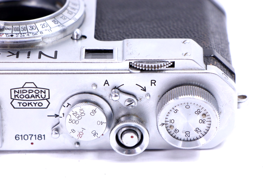 Nikon S Rangefinder Film Camera Nippon Kogaku Japan red dot As Is but ...