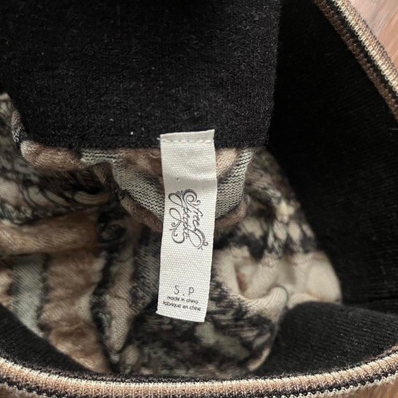 Vintage Free People Wool Blend Fringe Midi Skirt Boho Geometric Print ...