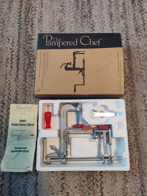 Pampered Chef Apple Peeler Corer Slicer #2430 New | eBay
