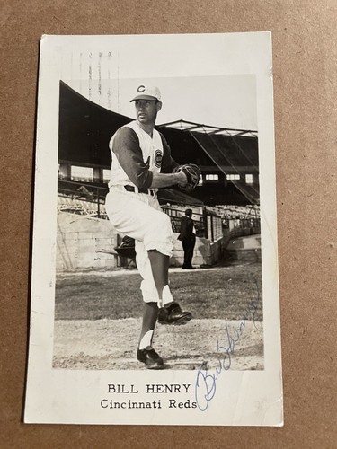 1962 Bill Henry Cincinnati Reds Signed Photo Postcard - Posted | eBay