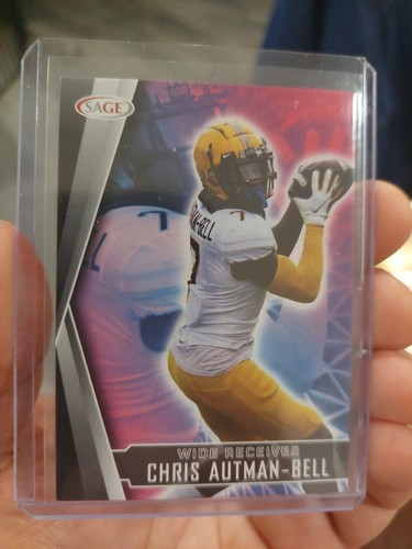Chris Autman-Bell Silver and Black 2022 Sage Hit Football Low Series | eBay