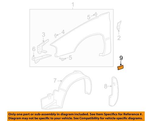 GM OEM 00-05 Impala Fender Exterior Trim-Body Side Mldg 10347951 | eBay