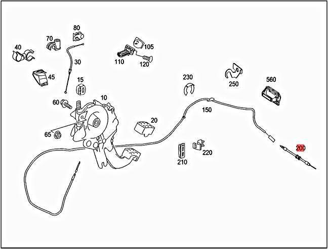 Genuine MERCEDES W164 X164 GL-CLASS X164 Brake cable 1644202385 | eBay