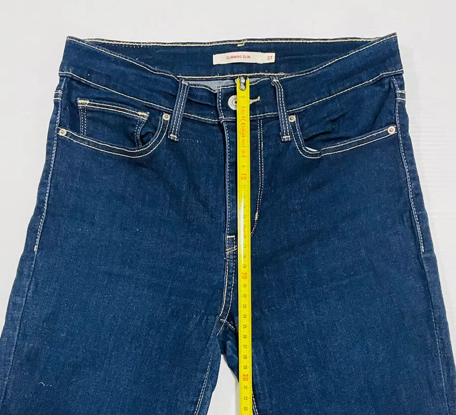 LEVIS Slimming Slim W27 L32 Dark Blue Jeans Womans | eBay