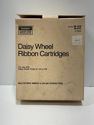 2 Tandy Daisy Wheel Ribbon Cartridges Printer II 410 510 TRS-80 26-1419 ...