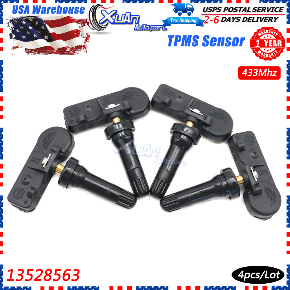 4x TIRE PRESSURE SENSOR NEW TPMS 13528563 for GM Chevy Silverado Sierra ...