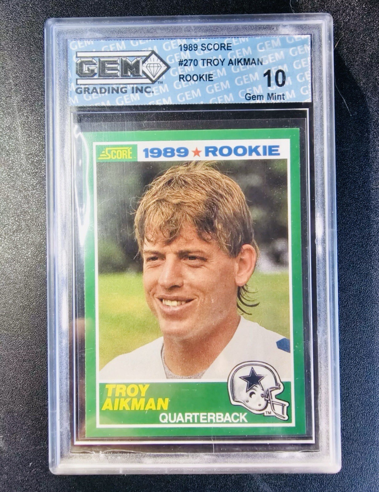 Troy Aikman Graded Score Rookie Card | eBay