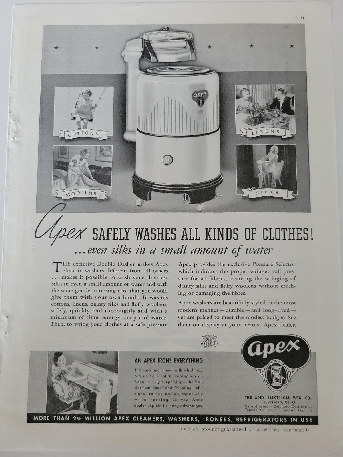 1936 Apex washer washing machine vintage appliance original ad | eBay