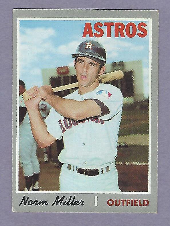 1970 Topps - #619 Norm Miller - Houston Astros - ExMt | eBay