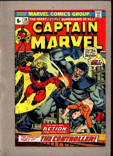 CAPTAIN MARVEL #30_JAN 1974_VF/NM_"THE CONTROLLER"_JIM STARLIN_BRONZE ...