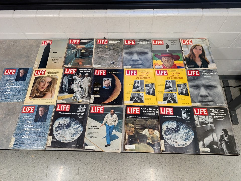 1969 Life Magazine Lot 58 Issues Moon Landing Charles Manson Nameth | eBay