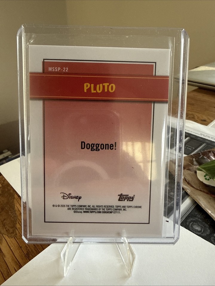 Topps 2026 Disney Neon Chrome Pluto Mickey Shorts Short Print MSSP-22 ...