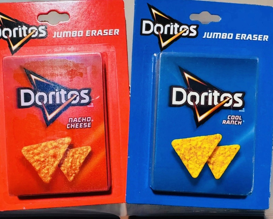 Doritos Cool Ranch/ Nacho Cheese Jumbo Erasers 2024 | eBay