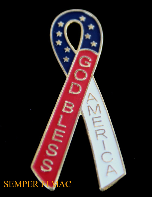 GOD BLESS AMERICA RIBBON HAT LAPEL PIN UP CHRISTIAN JESUS CHURCH US USA ...