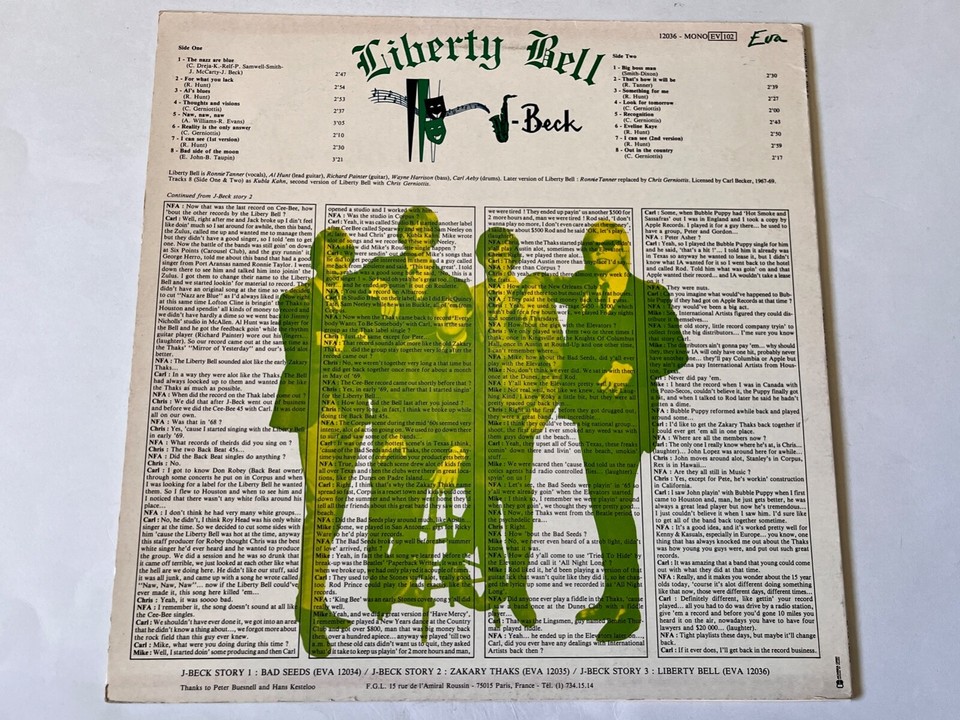 The Liberty Bell~J Beck Story 3~Jeff Beck~EX Vinyl~French Import~Quick ...